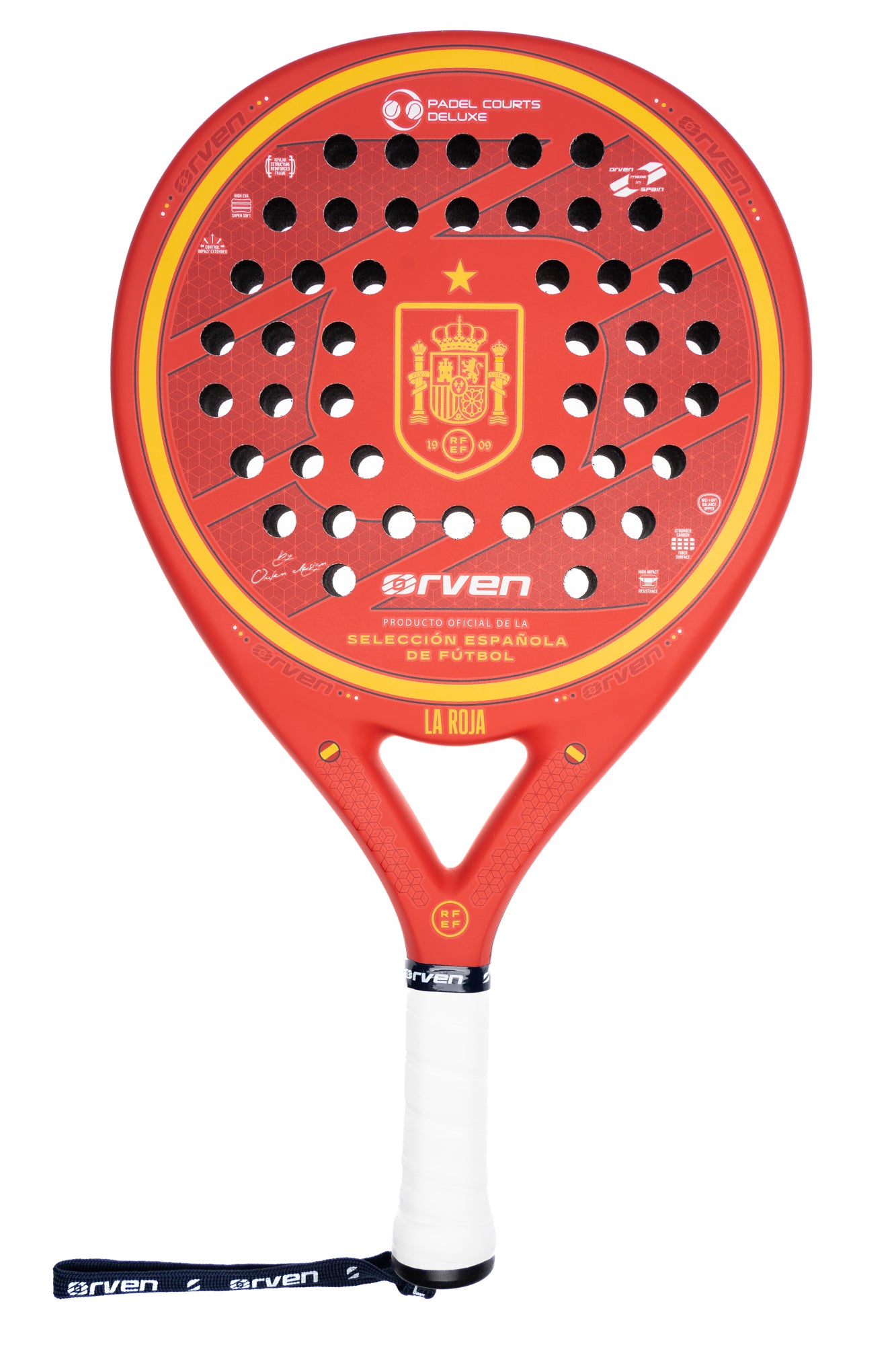 Orven Spanish Soccer Team Padel Racket - Red